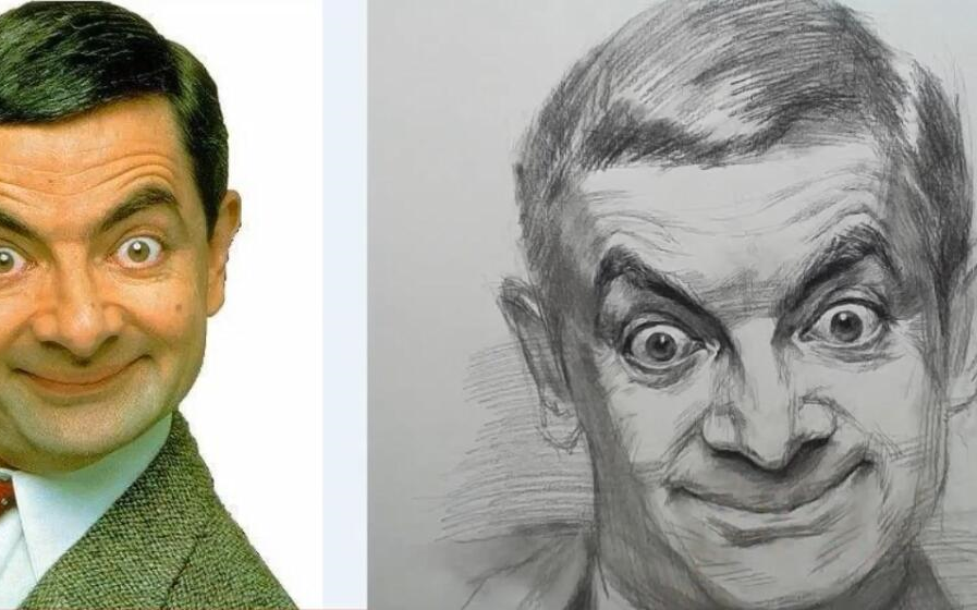 【素描教程】素描人头该怎么画,憨豆先生告诉你(上)