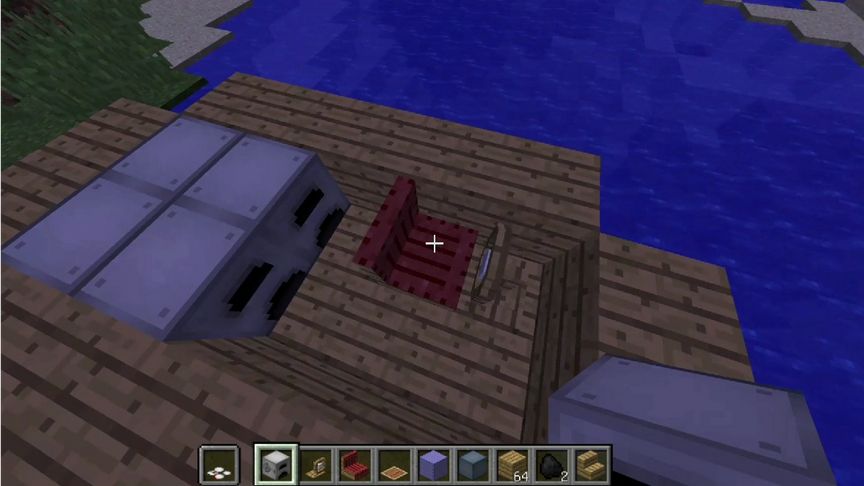 我的世界:我建造了一艘大船在河道航行结果开进了一条小河沟