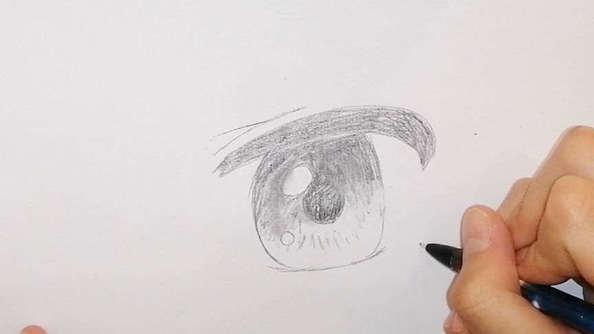 2分钟简笔画,动漫眼睛第二期,简单好画又详细