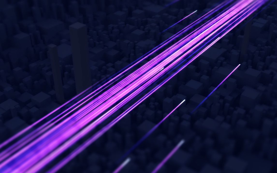 C4D与AE结合实战:经典的粒子拖尾光效城市穿梭