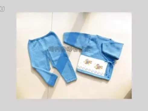 【九色鹿编织视频教程】明月宝宝裤子 裤腰空心针圈织的织法 毛衣零...