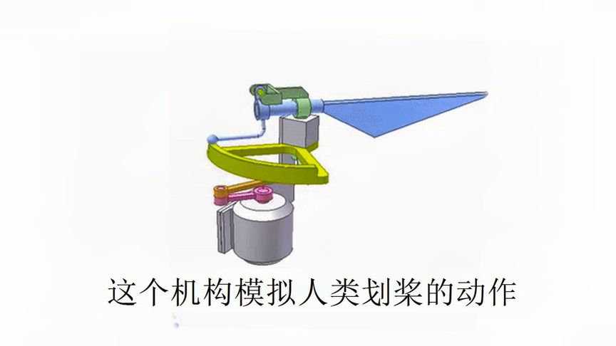机械船桨是怎么划船的,看这个就知道了