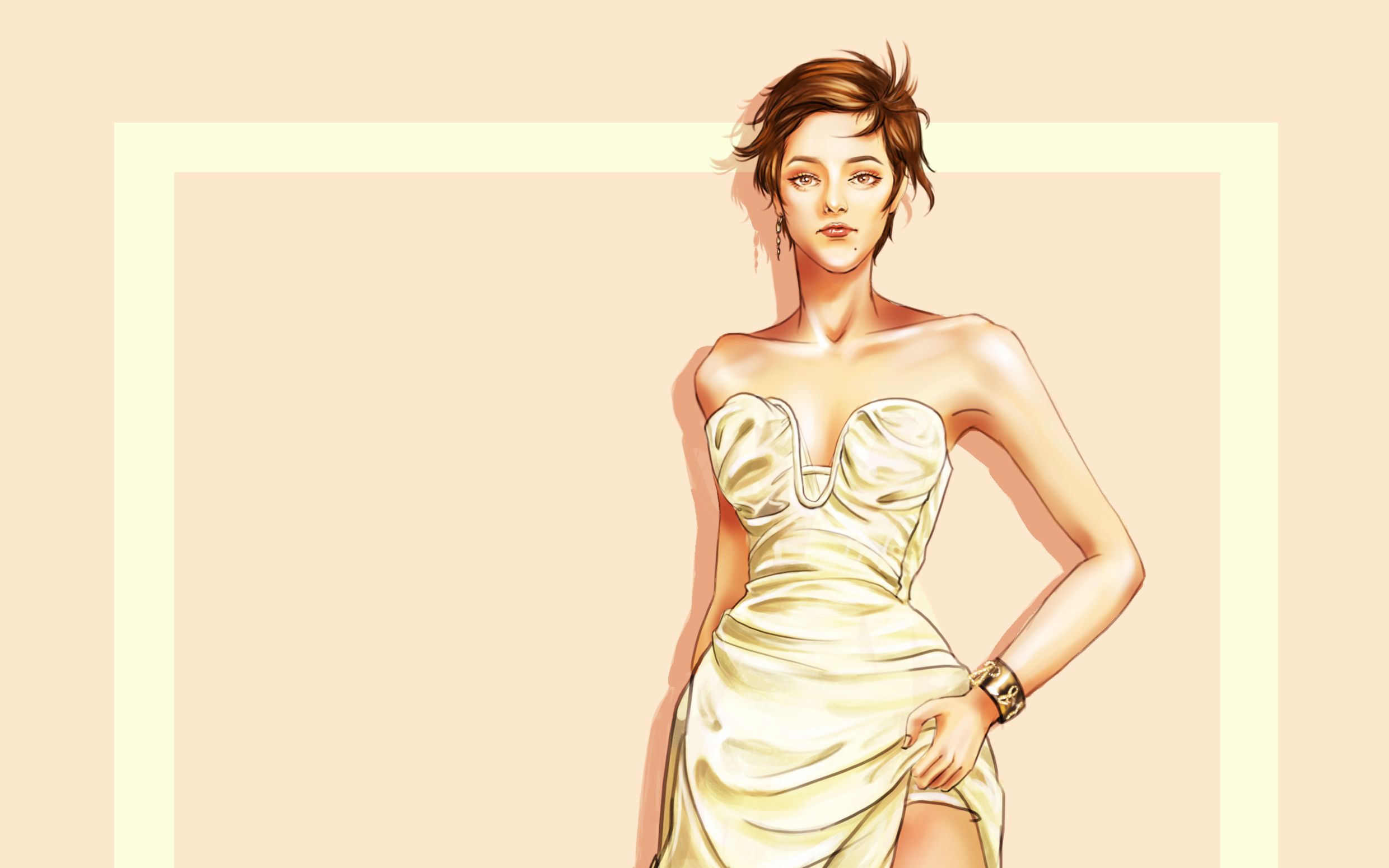 (ps绘图)婚纱礼裙 电脑服装效果图