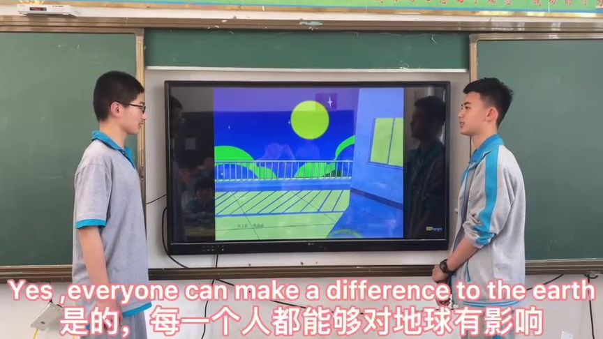 沉浸式教学 情境式互动 我们身体力行倡导绿色生活方式。