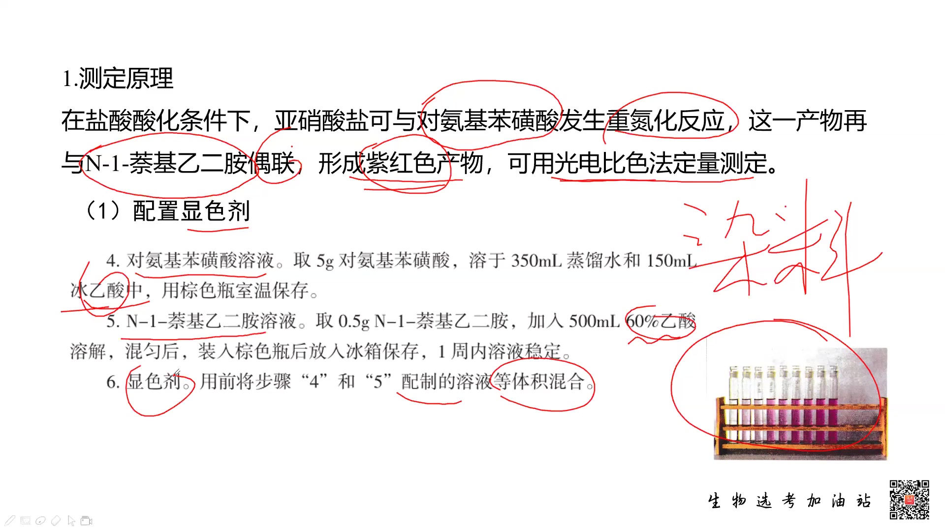 生物选考二轮复习重难点突破选修1专题第8讲亚硝酸盐的测定