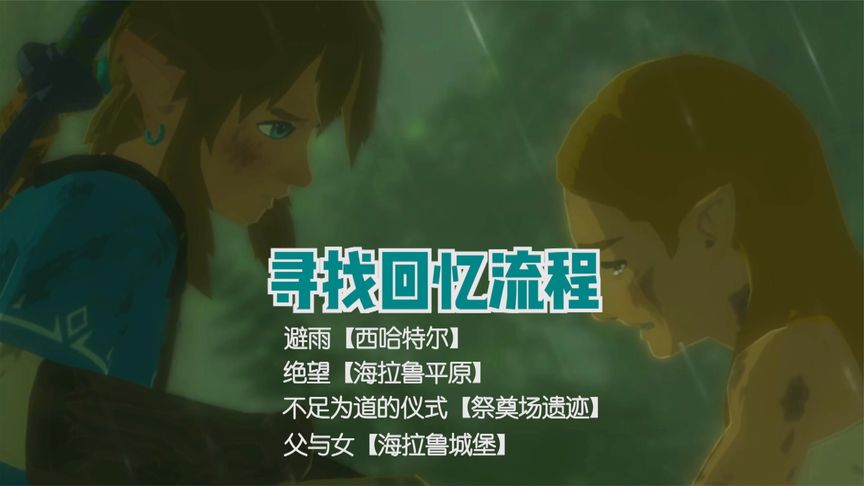 塞尔达旷野之息,寻找回忆流程【第三集】,所有回忆收集完毕。