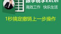 跟李锐学Excel:1秒搞定撤销上一步操作