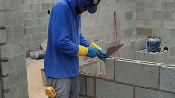 工地二次结构砌筑,干活干净利索