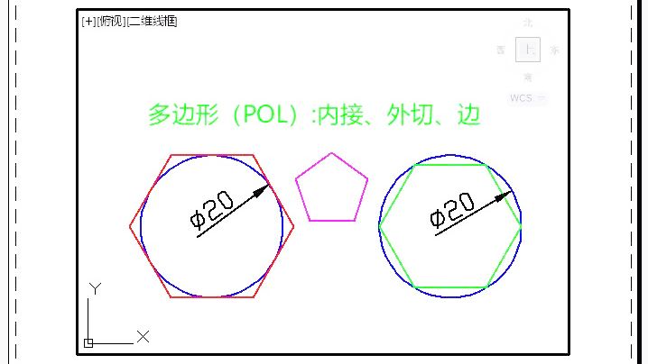 CAD绘制工具讲解:绘制多边形的三种方法及怎么区分内接和外切