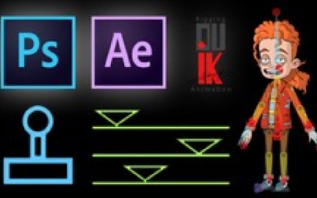 【AE】使用Duik和Joysticks对卡通角色进行绑定和动画制作(中英双字)