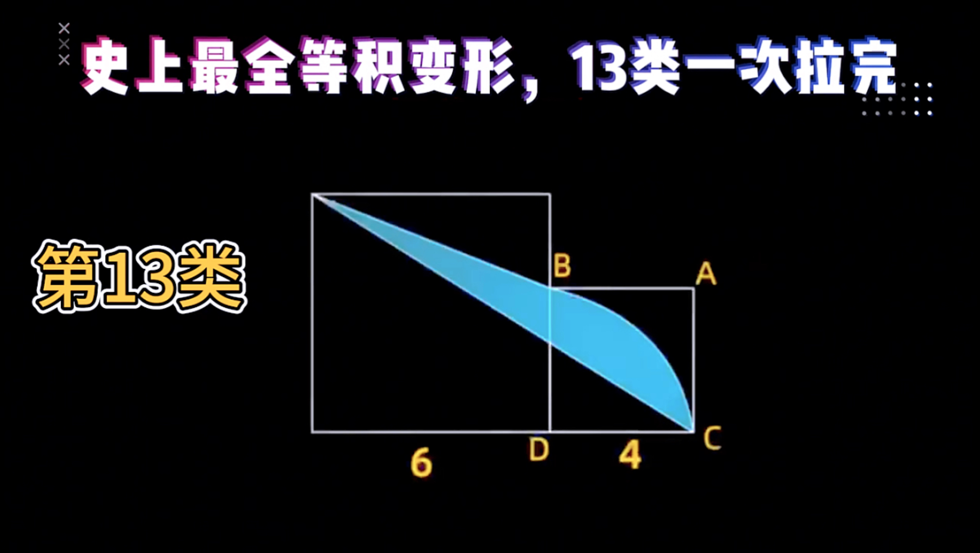 等积变形大集合,13类,一次把窗帘拉起火。#几何模型#每天学习一点点