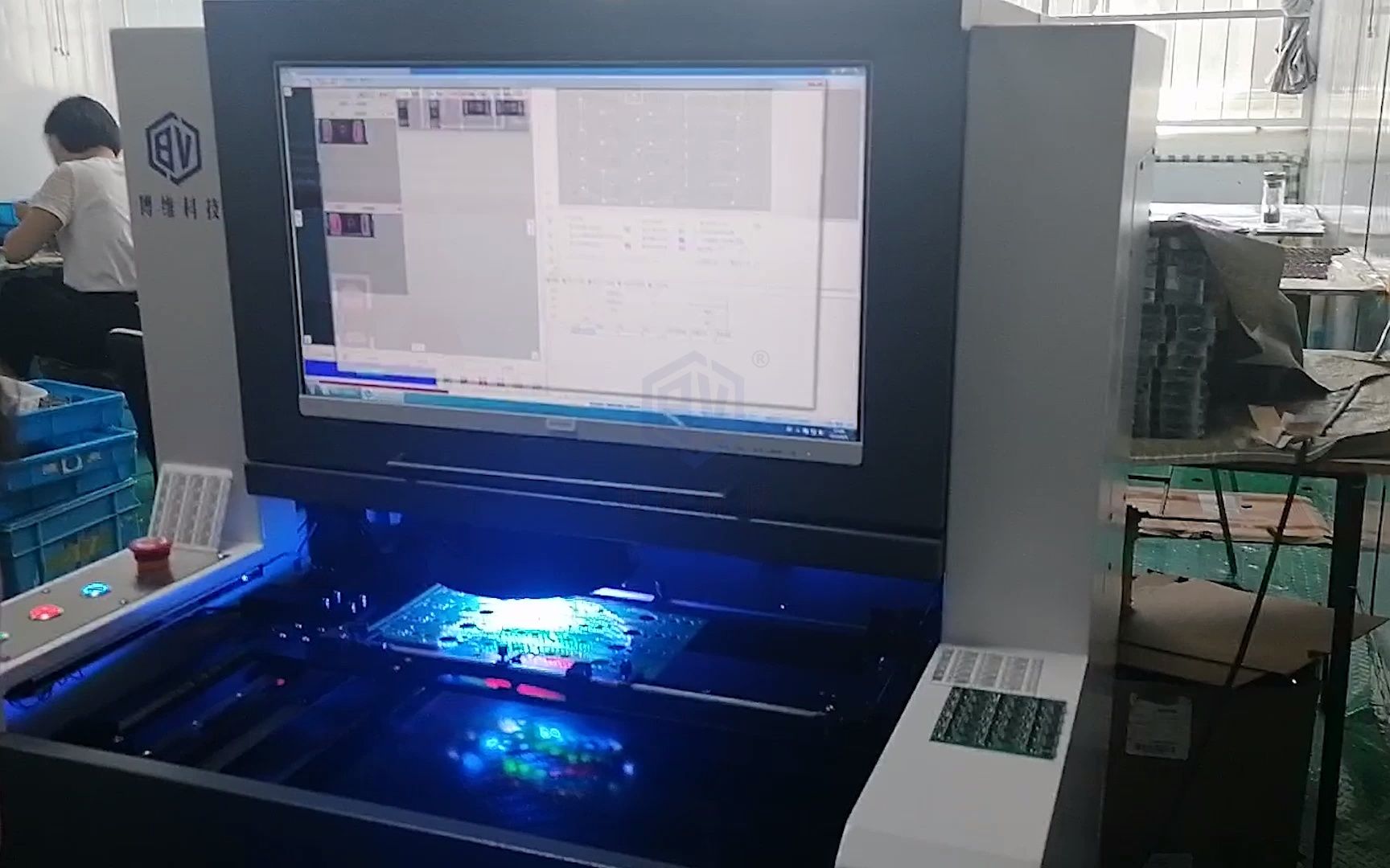 博维科技离线AOI检测仪客户现场培训