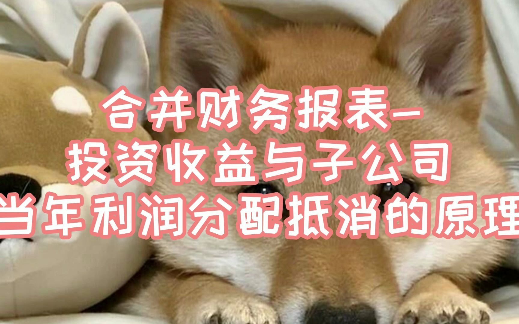 合并财务报表- 投资收益与子公司 当年利润分配抵消的原理|cpa|cpa备考
