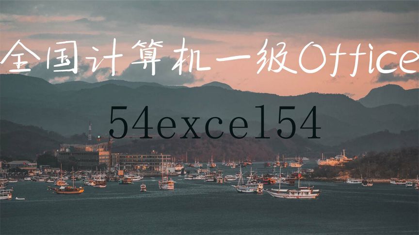 全国计算机一级Office第54集excel54