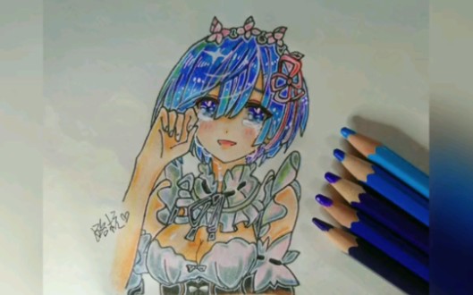 【手绘动漫】手绘动漫人物视频教程,好像又被我画哭了。