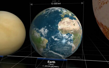 【震撼】地球和宇宙各星球对比?看完视频才知道自己有多渺小!