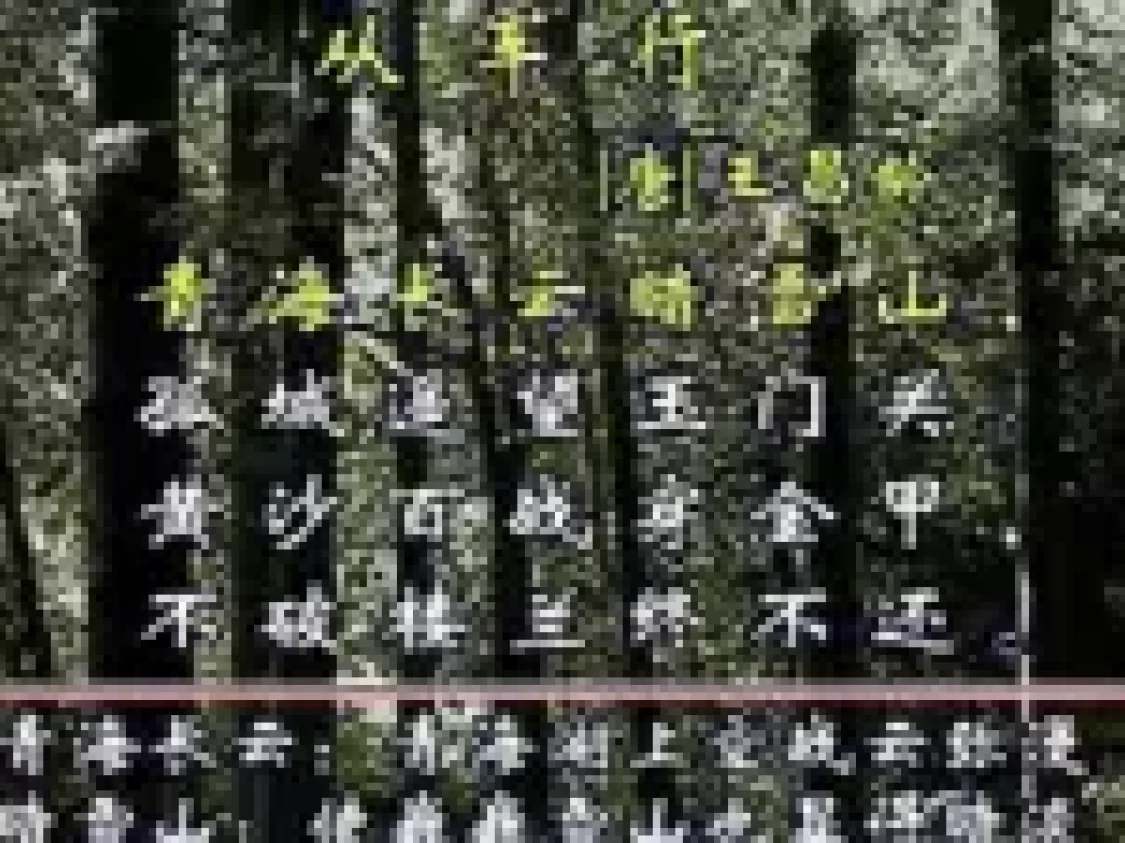 古诗词《从军行》[唐]王昌龄_视频 朗诵欣赏