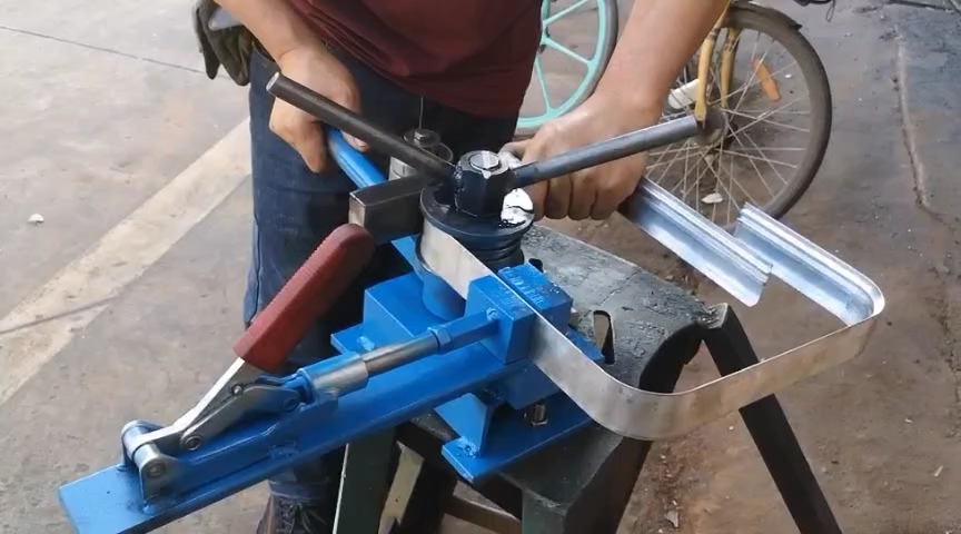 手动弯管机视频,弯铝型材,小型弯管机