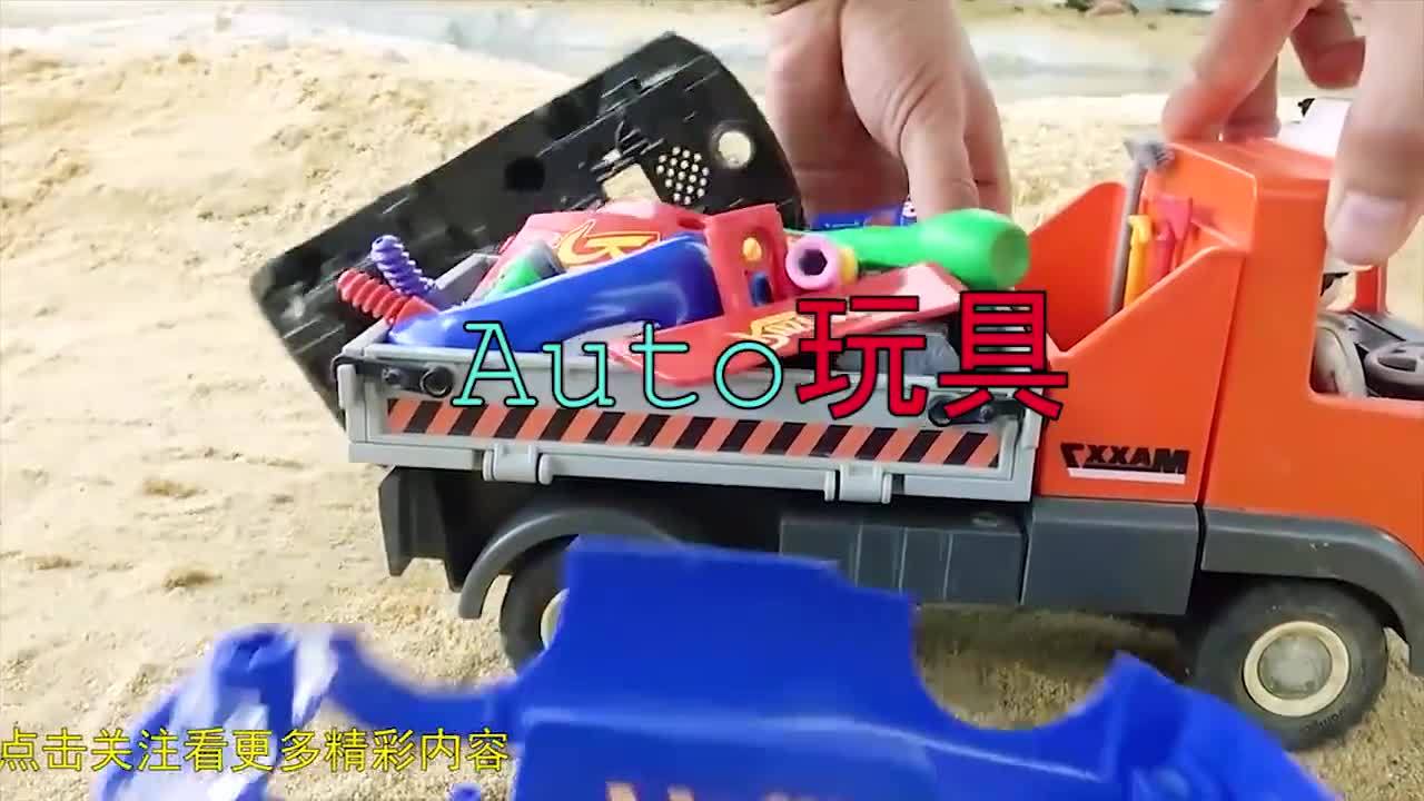 汽车动画片:组装大货车,劳斯莱斯小轿车,汽车视频.