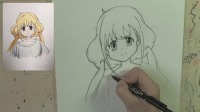 动漫系列课程:经典动漫形象画法 第40集 黄头发女孩