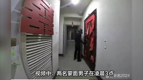 两蒙面男子深夜小区行窃,卡片开锁技术惊现!