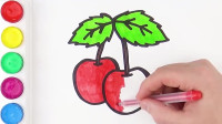 简易画教你怎么画樱桃,涂完颜色简直跟真的一样