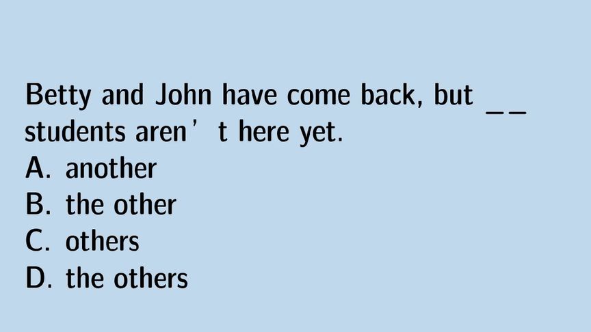 other 的用法,初中英语必考