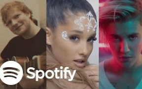 国外试听软件Spotify中史上播放最多的一百首歌的排名