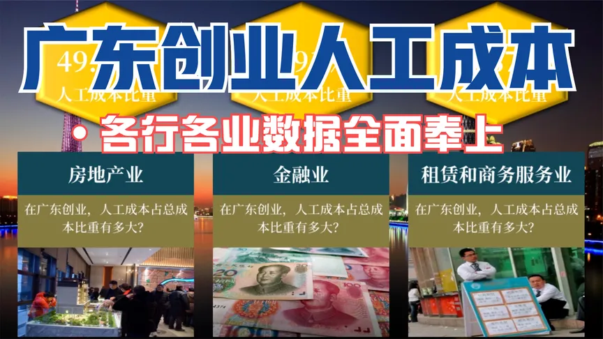 细数广东各行业人工成本占比:教育、维修行业最高,制造业最低