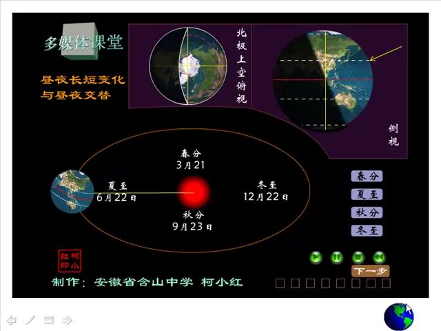 11第一章第三节地球的运动(公转动画讲解)
