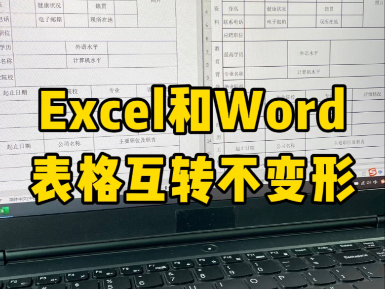 Excel和word表格转换不变形