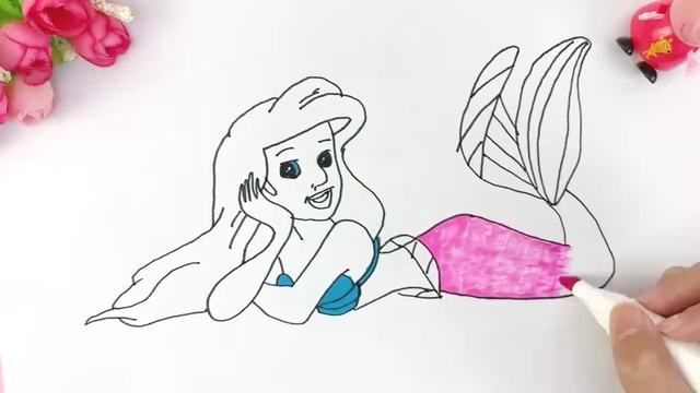 简笔画:绘画漂亮的美人鱼公主,简直太好看了