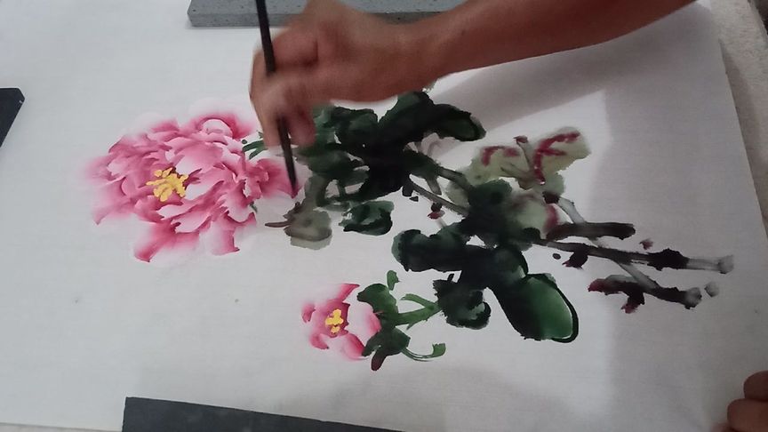 怎样画写意牡丹画,白老师教您画牡丹!快来看吧!