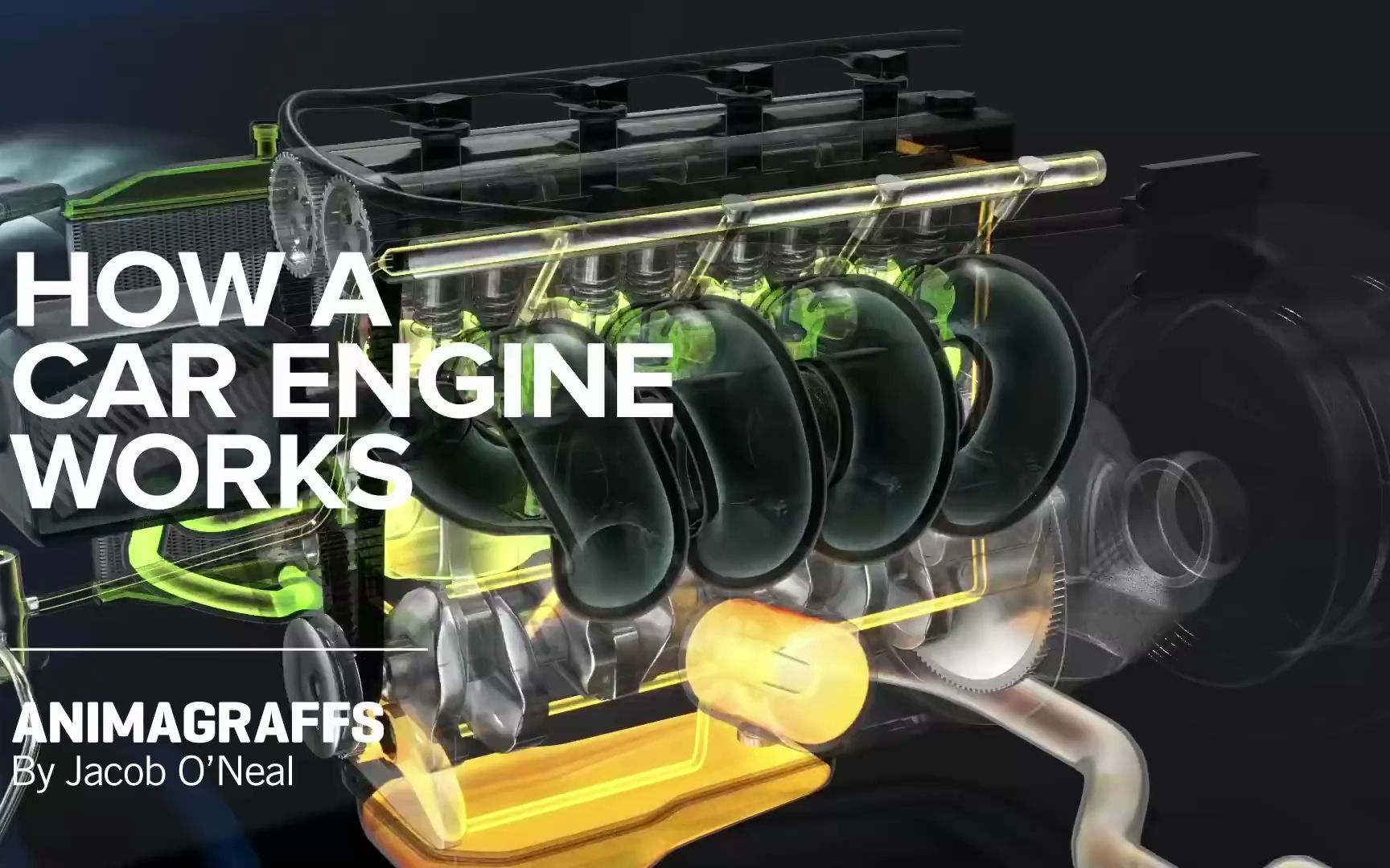 汽车发动机工作原理三维动画展示