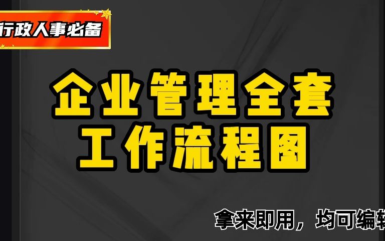 HR常备,企业管理全套工作流程图(word版,可修改)