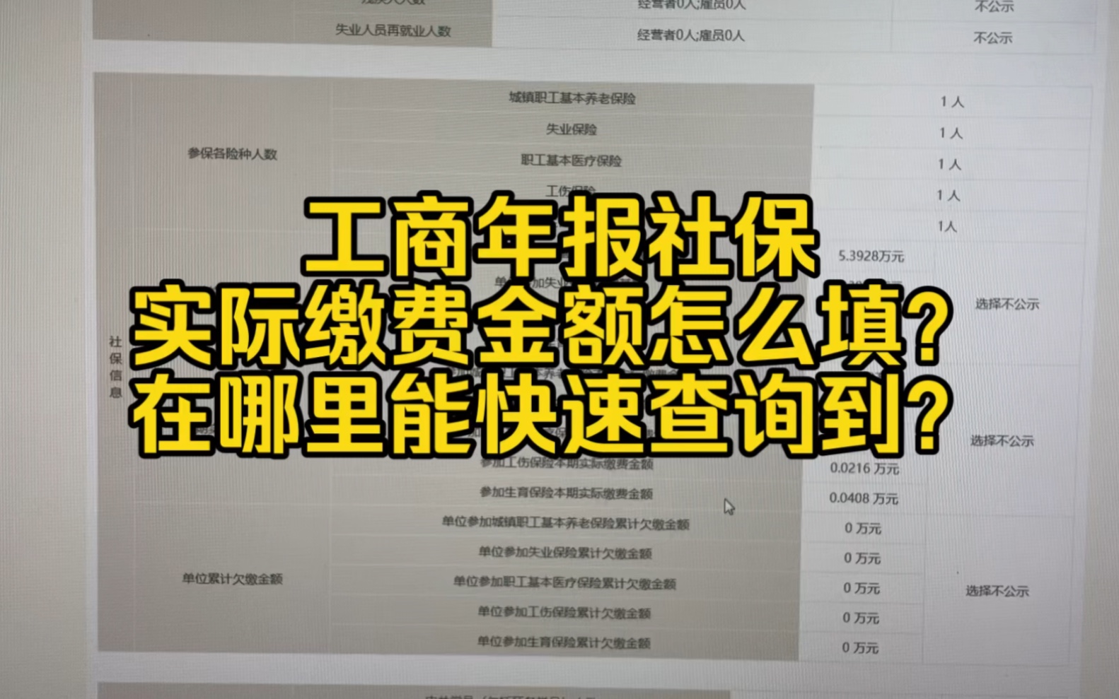 会计实操~工商年报社保实际缴费金额,一招教你快速查询到!
