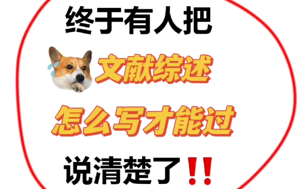 终于有人把文献综述怎么写才能过说清楚了❗