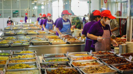 一个有7000人学校的食堂,每年交360.