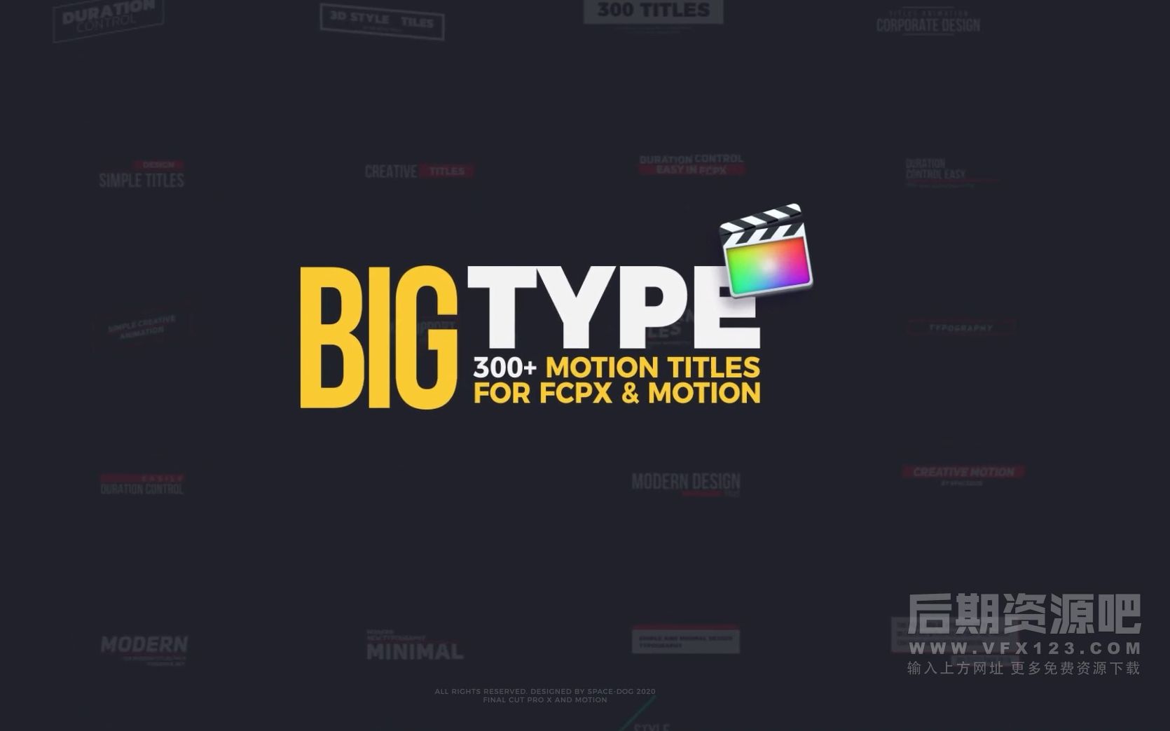 fcpx标题模板 300个现代创意文字标题排版预设 干扰迷你商务简约运动等