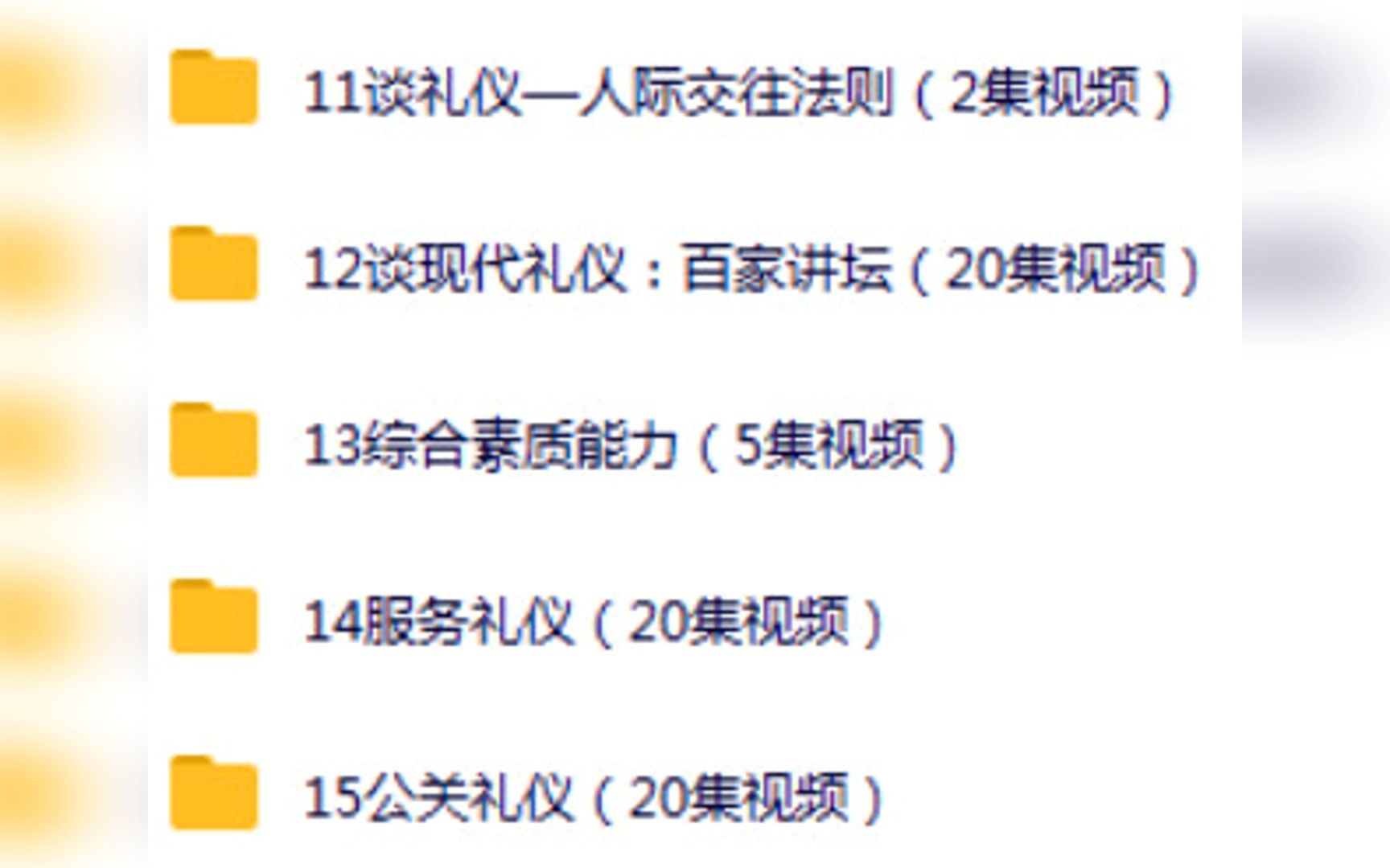 职场服务 时尚礼仪 社交酒场 培训视频