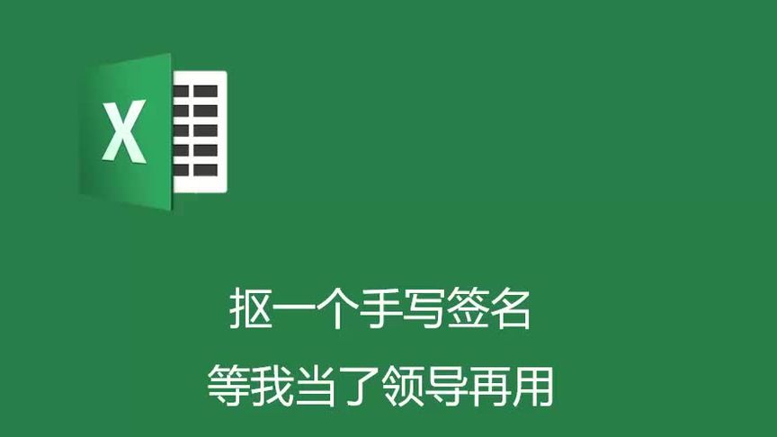 #excel 电子手写签名有了,就差当领导了#excel技巧 #玩转office