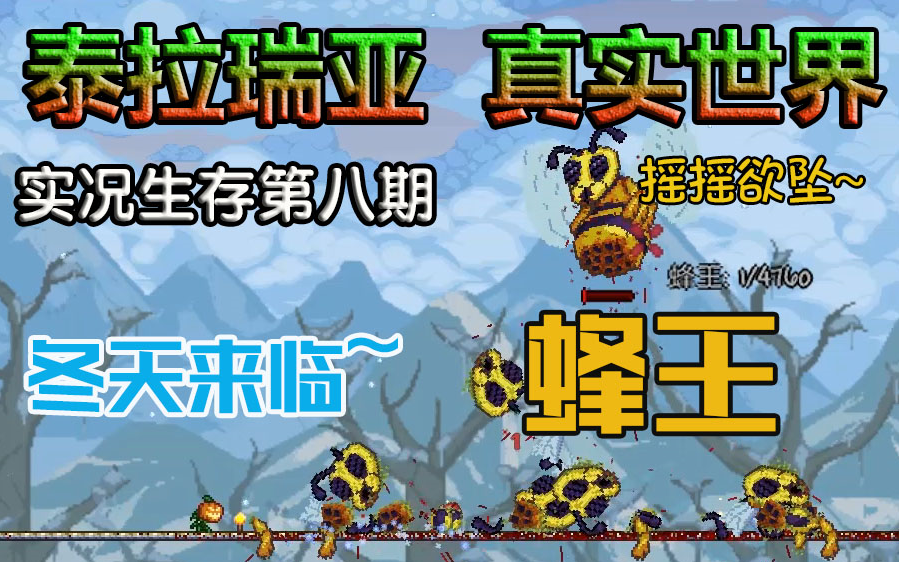 【丁菊长】吊打蜂后 击败骷髅王【泰拉瑞亚 真实世界 overhaul】实况...