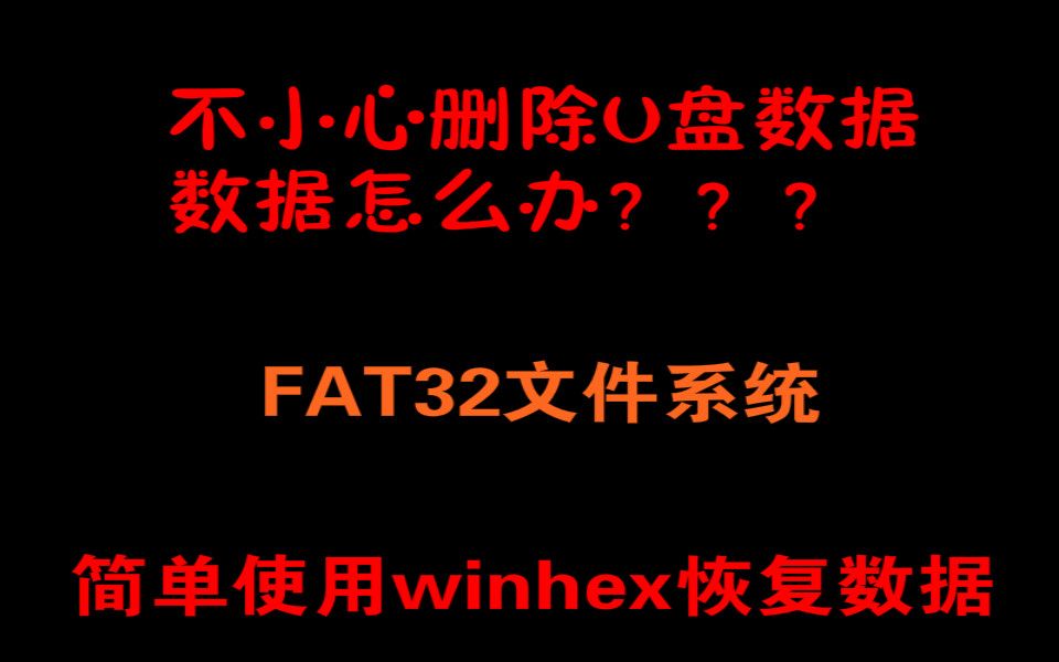不小心删掉U盘的一些东西怎么办?