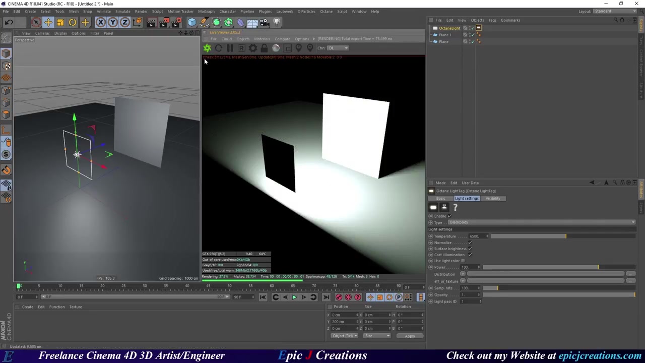 C4D octane 投影仪效果