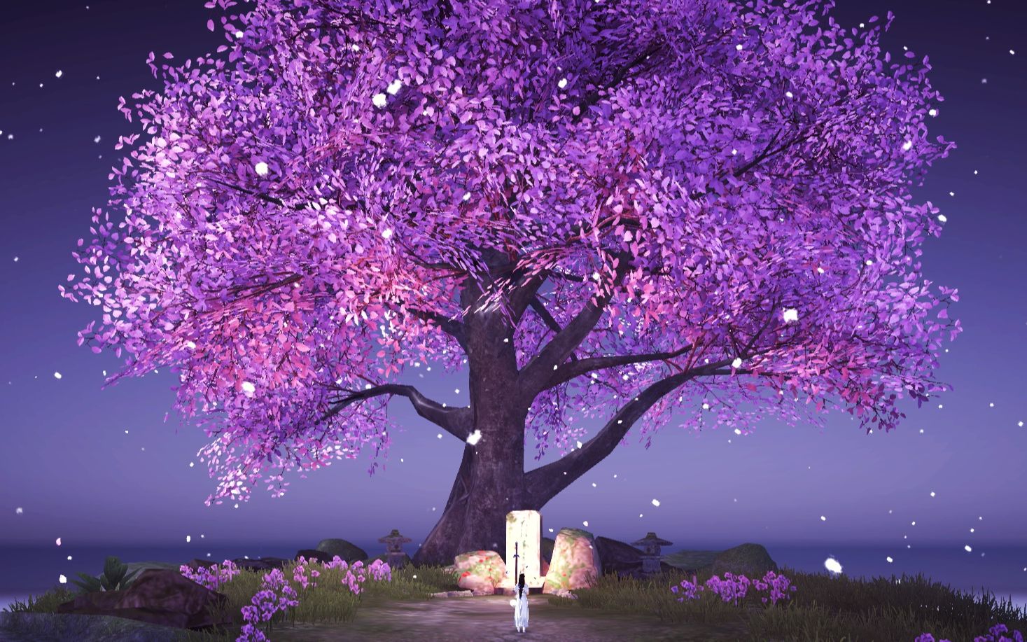 【天涯明月刀】大世界里的樱花树盘点(上) || 踏过樱花第几桥,处处山...