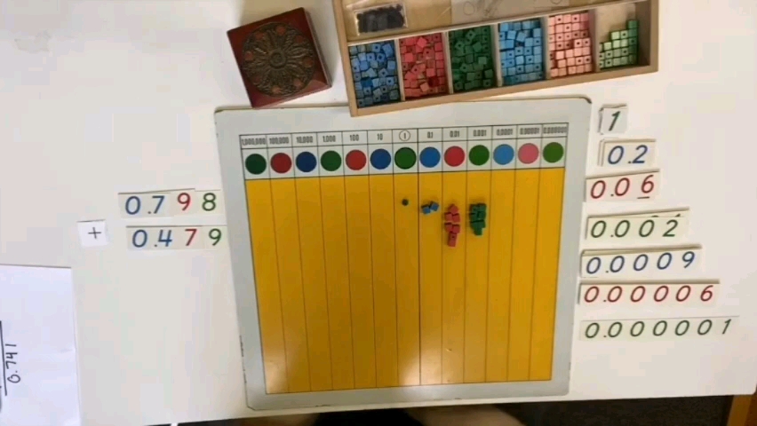 蒙台梭利 小学数学 —— 小数的加法计算