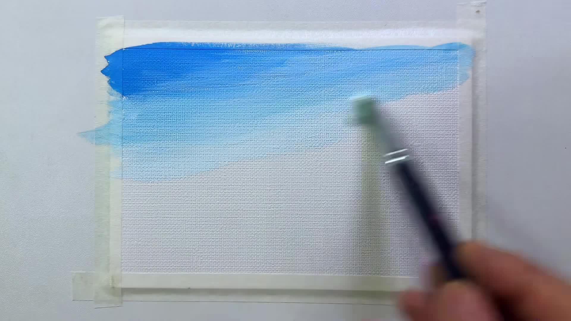 简简单单画一幅落日余晖下的故乡晚霞风景,治愈系绘画|丙烯画