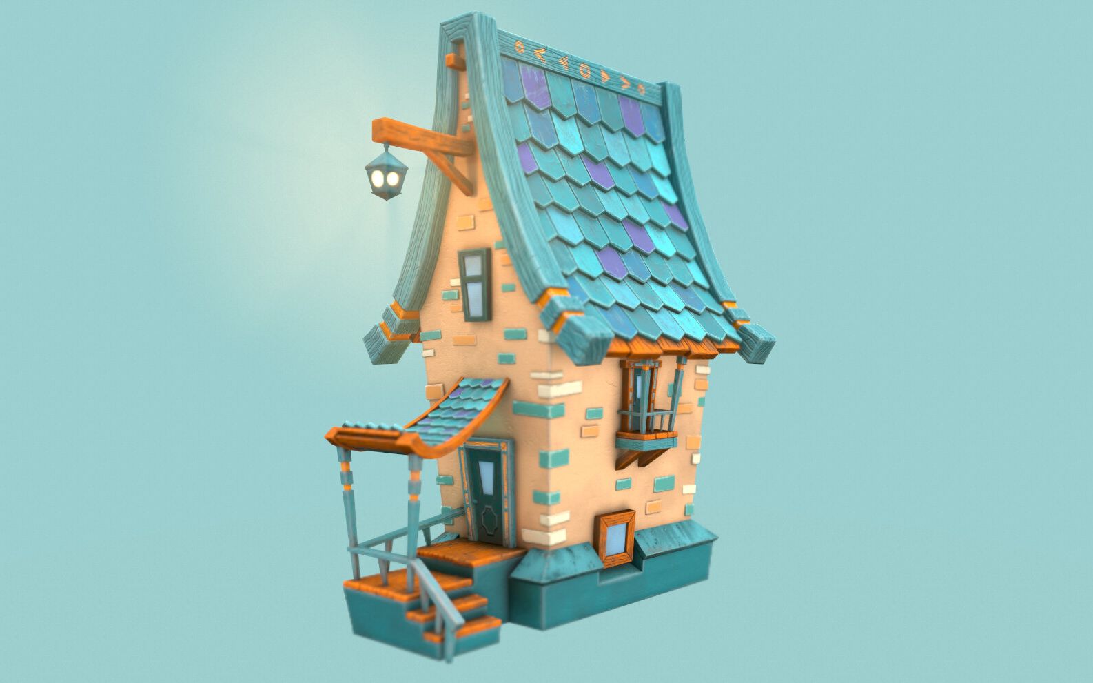 【maya建模】房子模型全流程建模,模型布线,卡线,Maya场景3D游戏建模