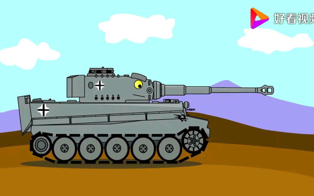 坦克世界动画 虎式 vs kv1