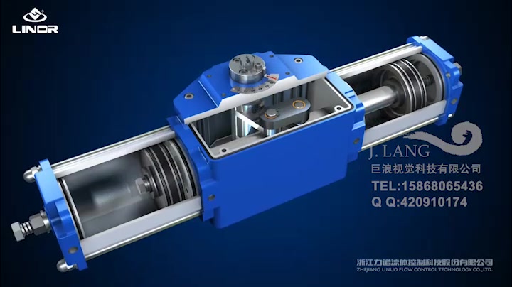 阀门动画-气动执行器三维动画-力诺阀门-温州巨浪视觉